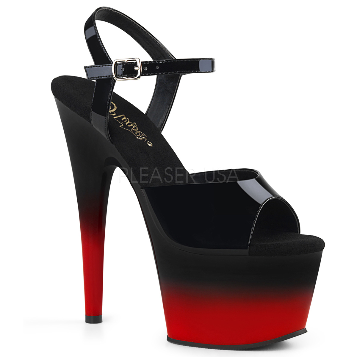 Plateau High Heels mit Plateau rot-schwarz Verlauf ADORE-709BR-H ...